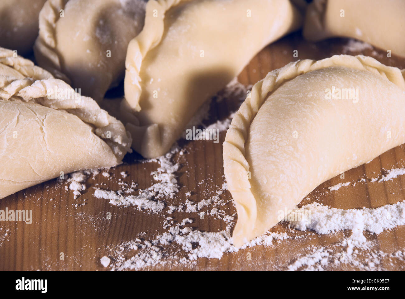 dumplings and flour Stock Photo - Alamy