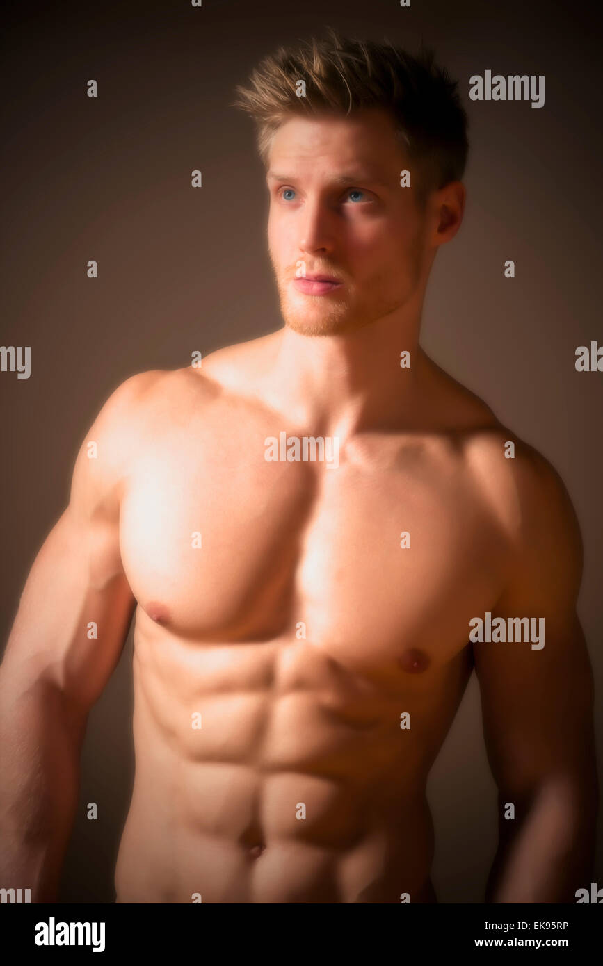 Blond athletic man Stock Photo - Alamy