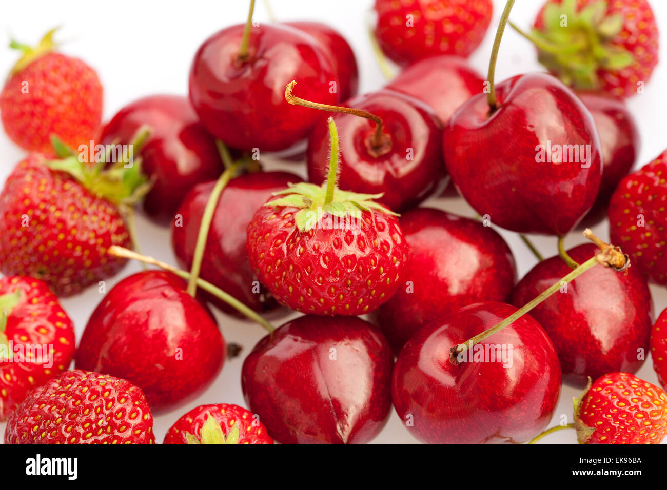 background of cherry and strawberry Stock Photo - Alamy