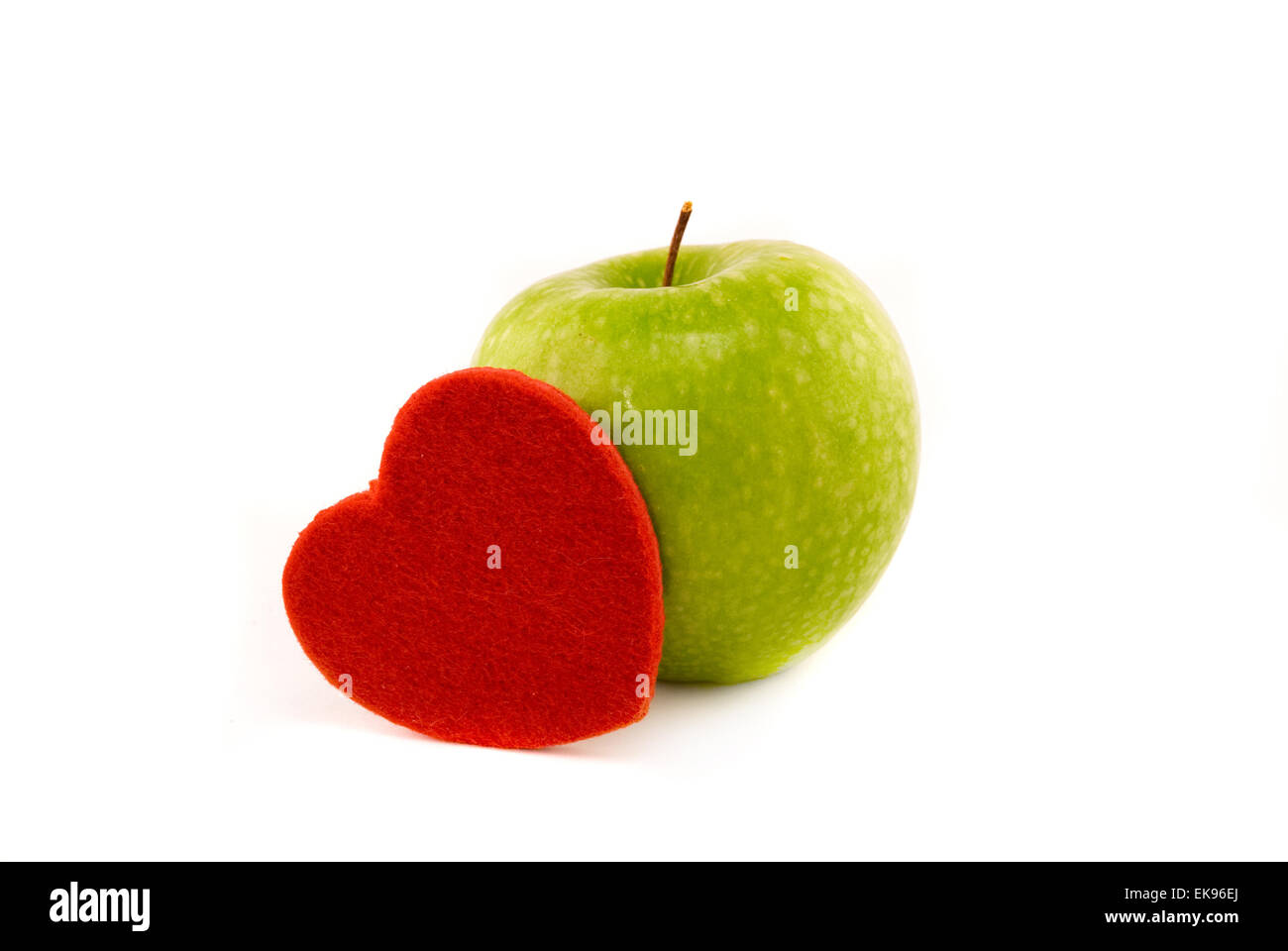 apple and heart isolated on white Stock Photo - Alamy