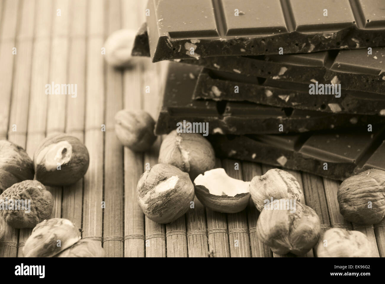 nuts and chocolate Stock Photo - Alamy