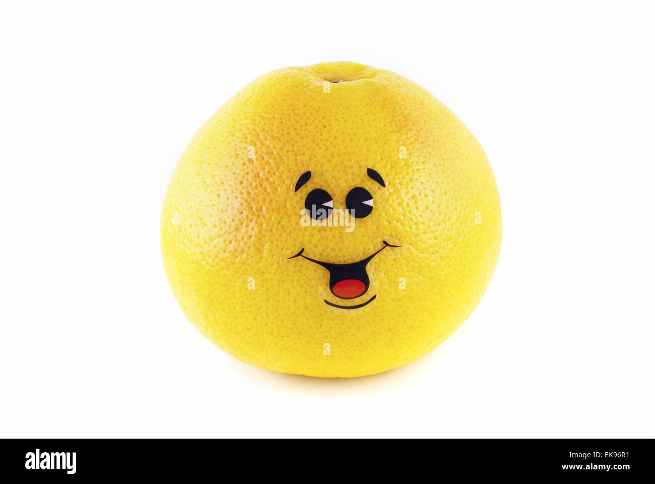 grapefruit face isolated on white Stock Photo - Alamy