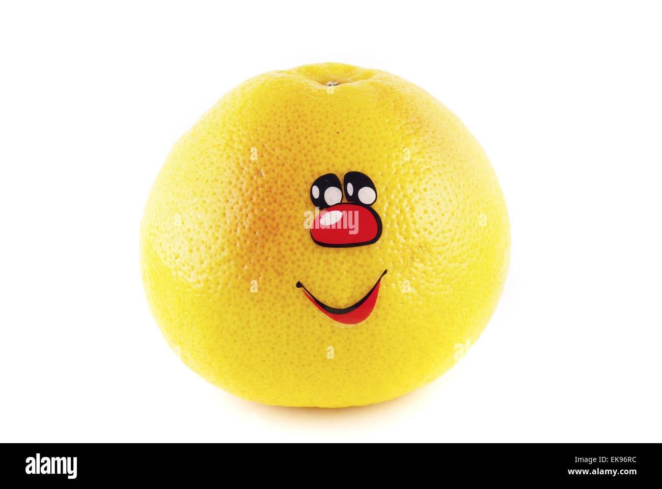 grapefruit face isolated on white Stock Photo - Alamy