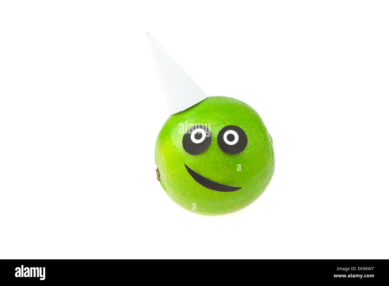 lime with eyes and faces isolated on white Stock Photo - Alamy