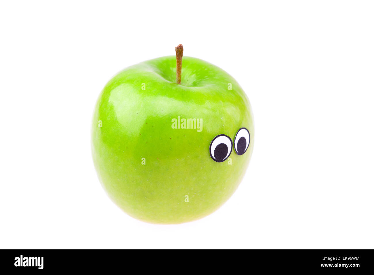 apples with eyes and faces isolated on white Stock Photo - Alamy
