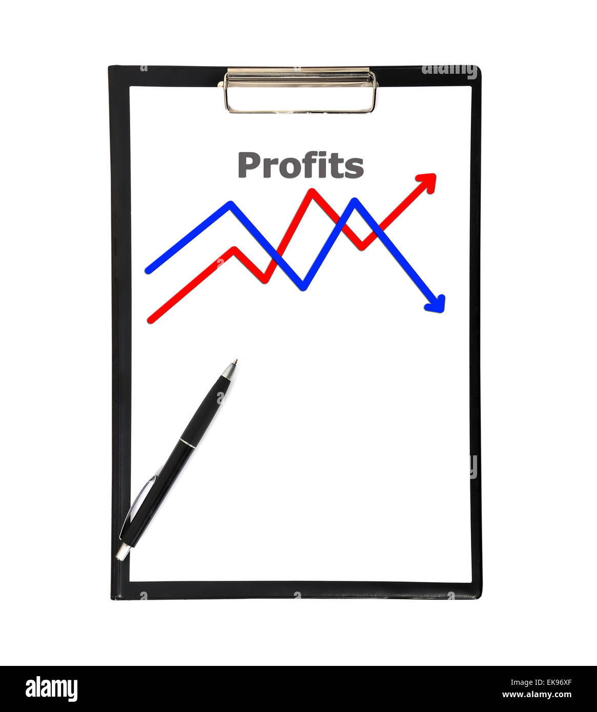 Clipboard business graph checklist Cut Out Stock Images & Pictures - Alamy