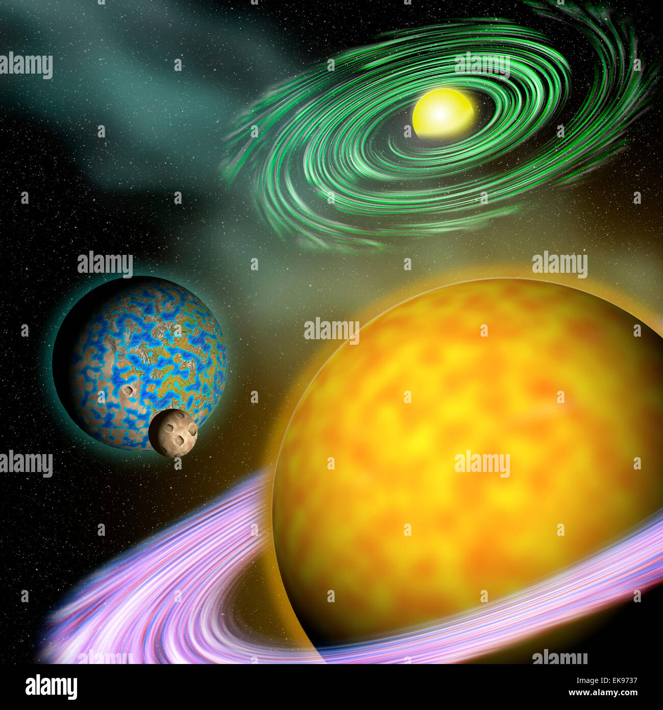Universe planets stars galaxies hi-res stock photography and images - Alamy
