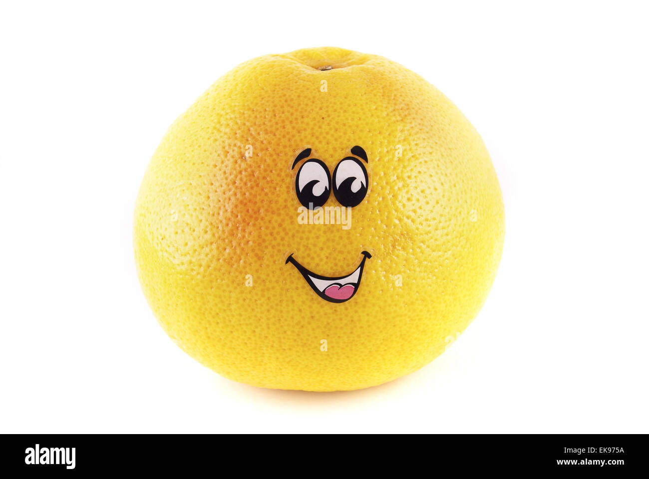 grapefruit face isolated on white Stock Photo - Alamy