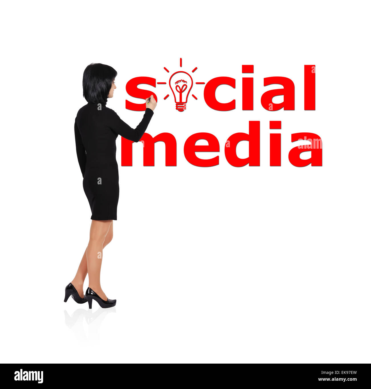 woman drawing social media Stock Photo - Alamy