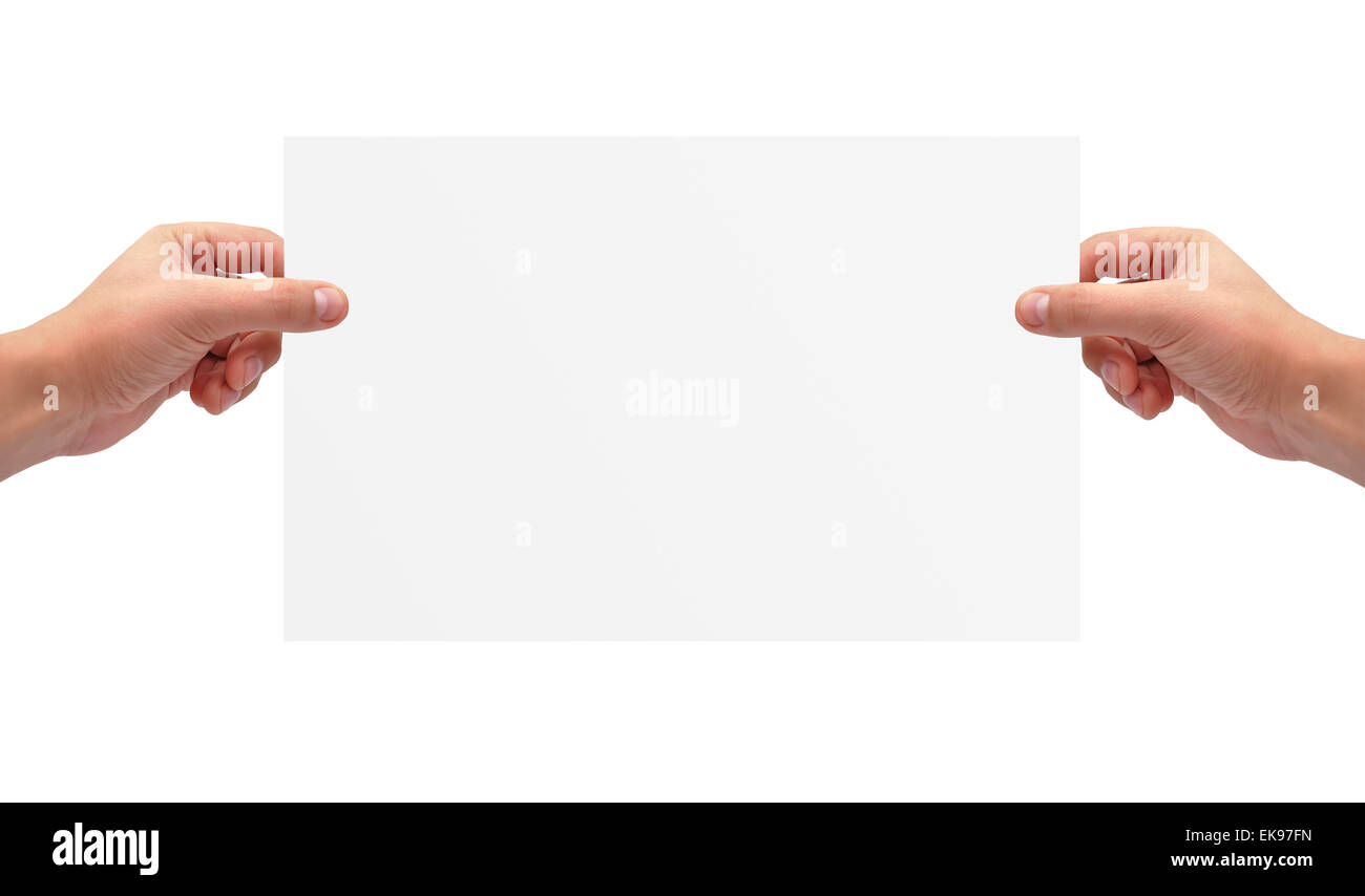 Hands holding paper Stock Photo - Alamy