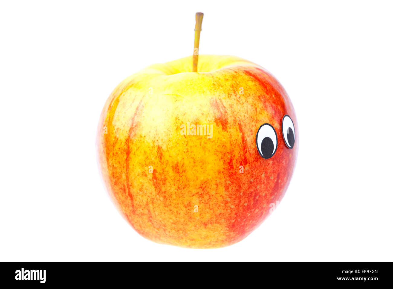 apples with eyes and faces isolated on white Stock Photo - Alamy