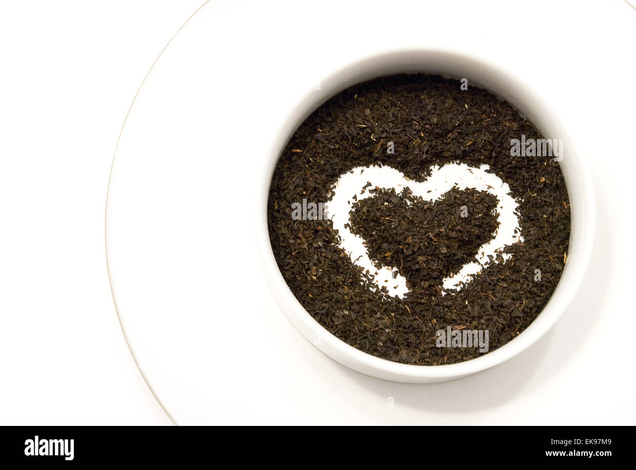 tea heart isolated on white Stock Photo - Alamy