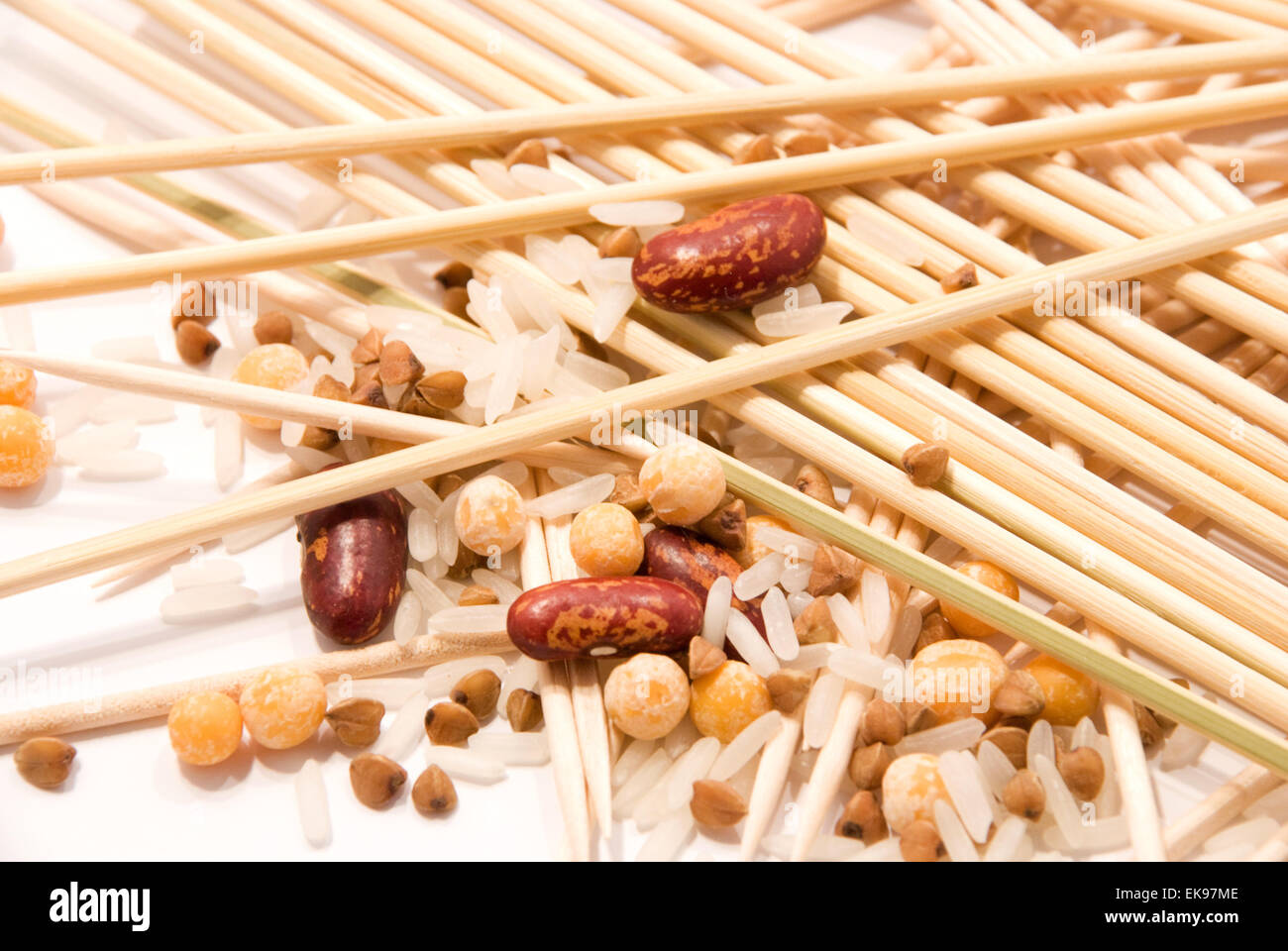 Sticks and grain Stock Photo - Alamy