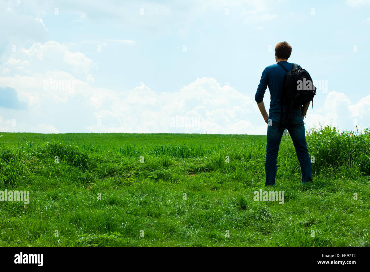 man in the field Stock Photo - Alamy