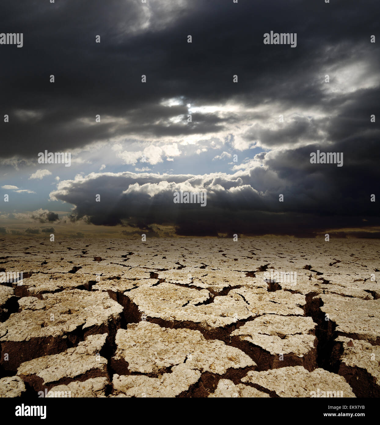 dramatic sky and drought earth Stock Photo - Alamy