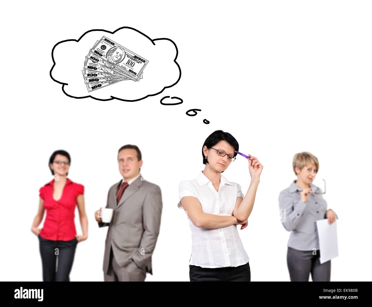dreaming at money Stock Photo - Alamy