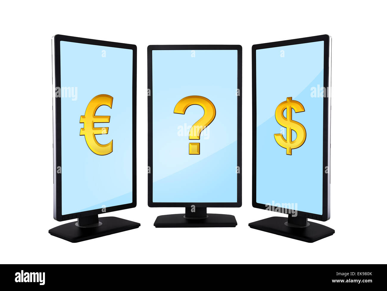 monitors with sign Stock Photo - Alamy