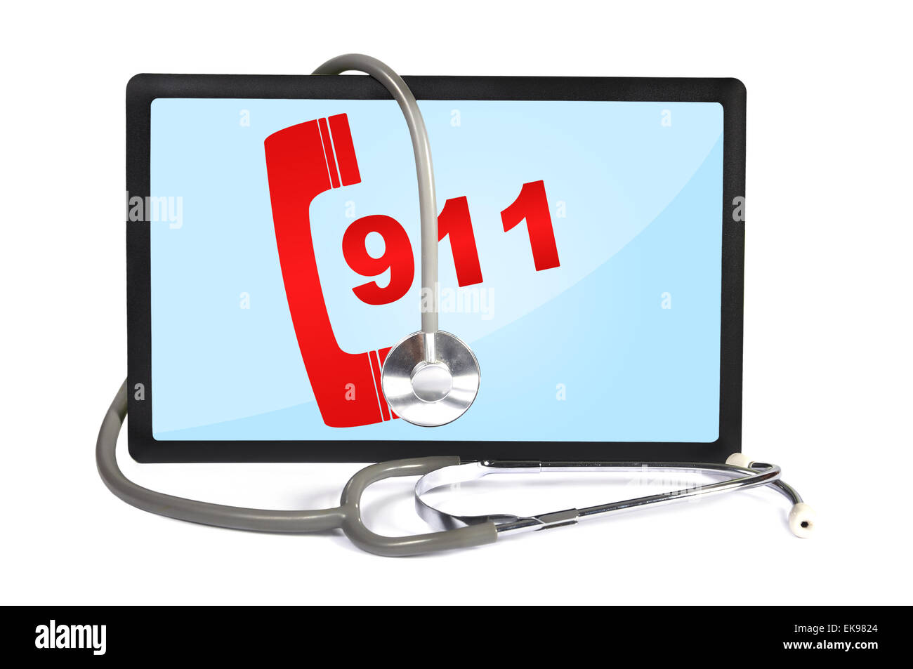 touchpad with 911 symbol Stock Photo - Alamy