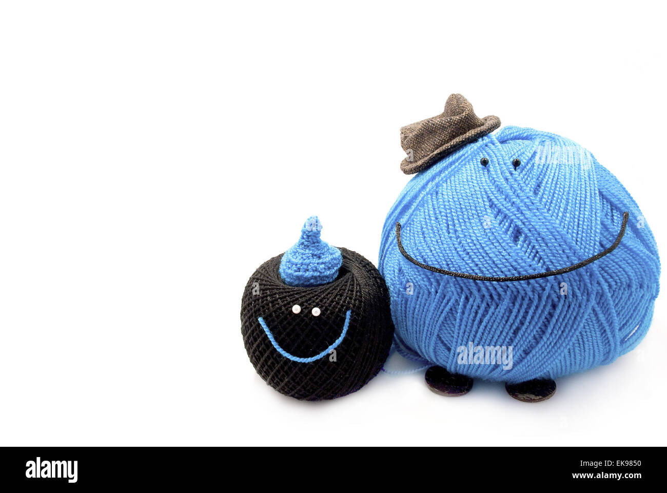 Toy balls of wool with the eyes Stock Photo - Alamy