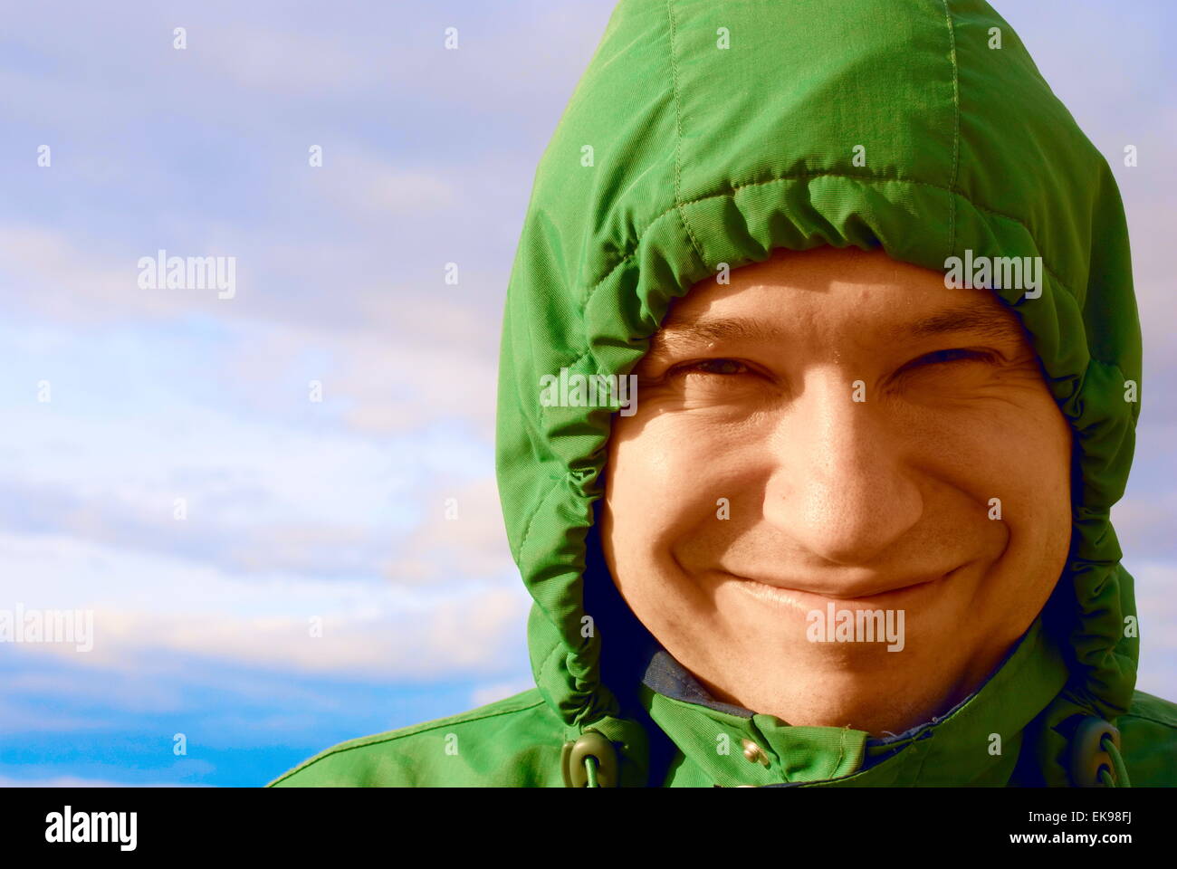 portrait of a man in the hood Stock Photo - Alamy