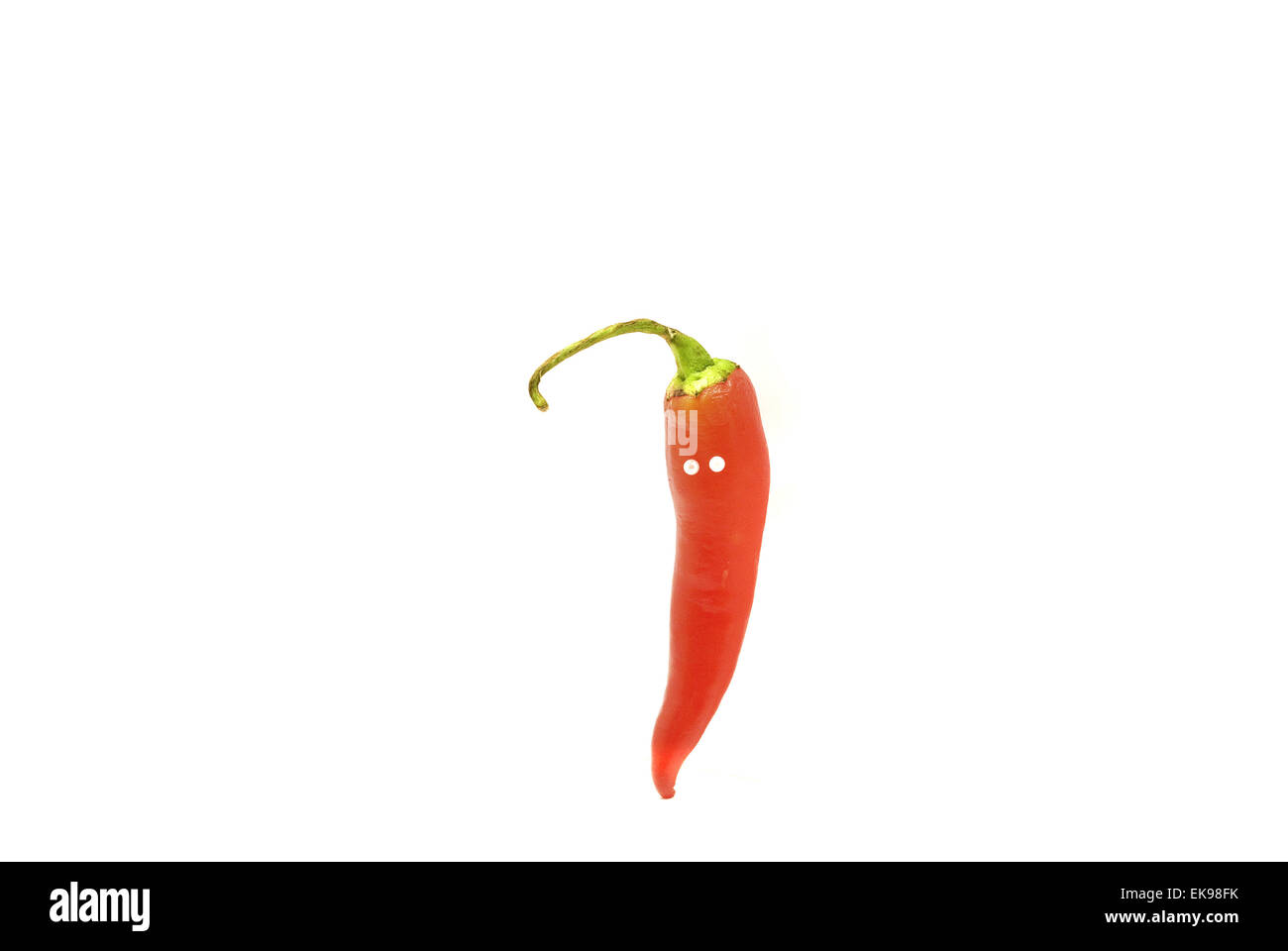 pepper with eyes isolated on white Stock Photo - Alamy