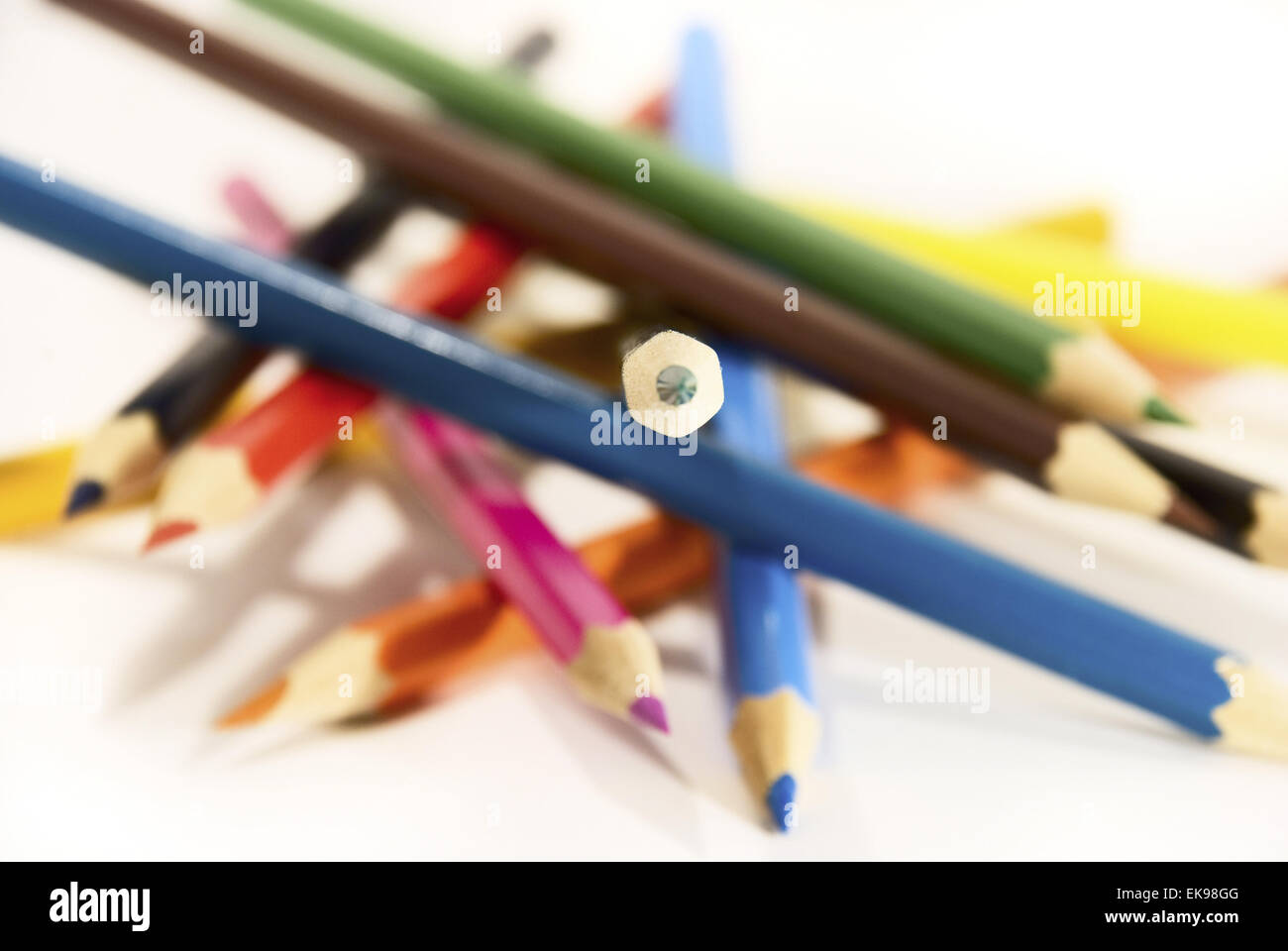 Large blue pencils hi-res stock photography and images - Alamy