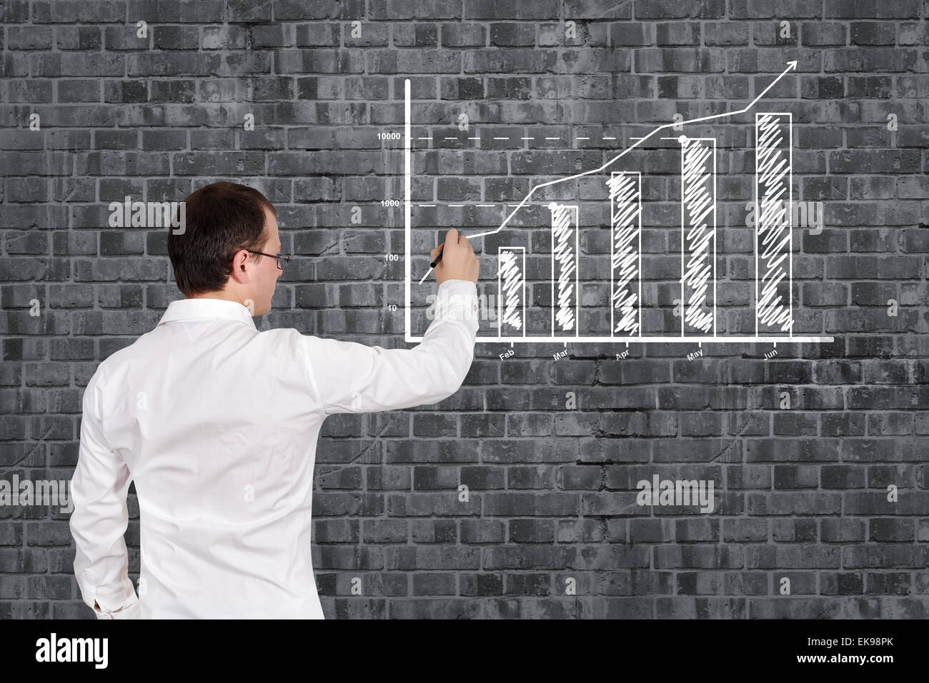 drawing chart on wall Stock Photo - Alamy