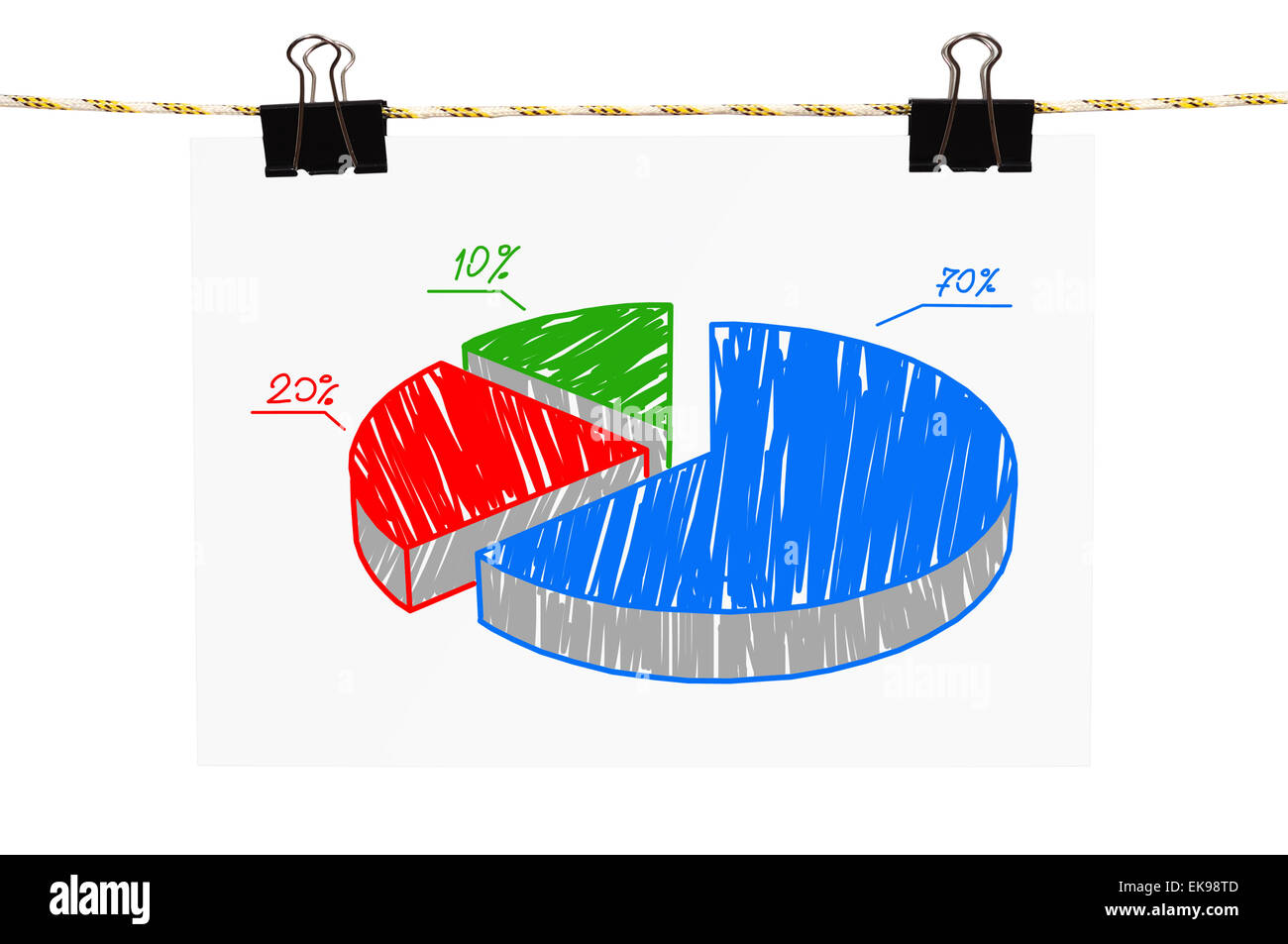 poster with business pie chart Stock Photo - Alamy