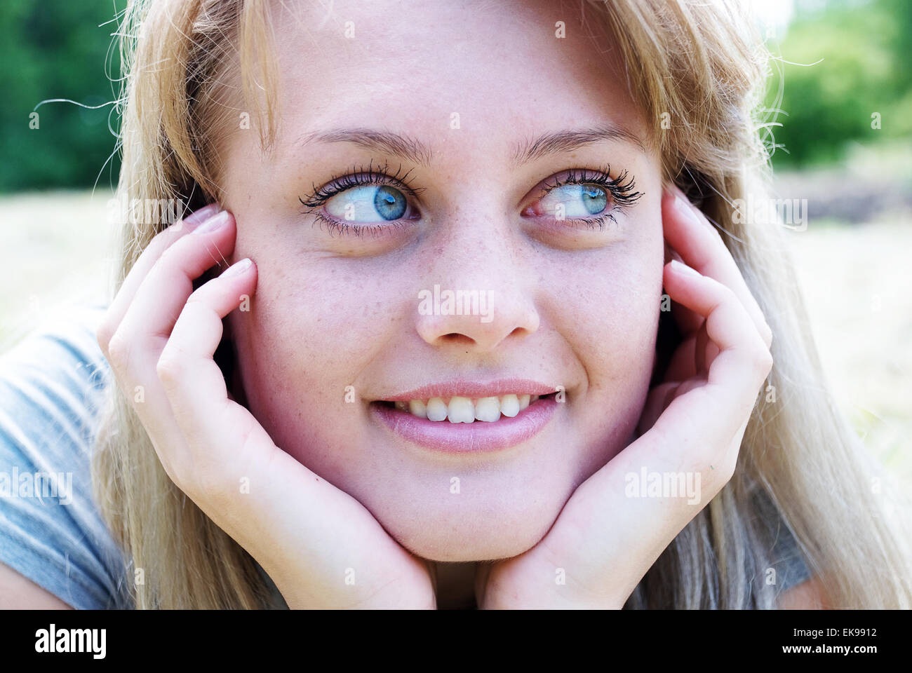 Attractive cheerful young women hi-res stock photography and images - Alamy