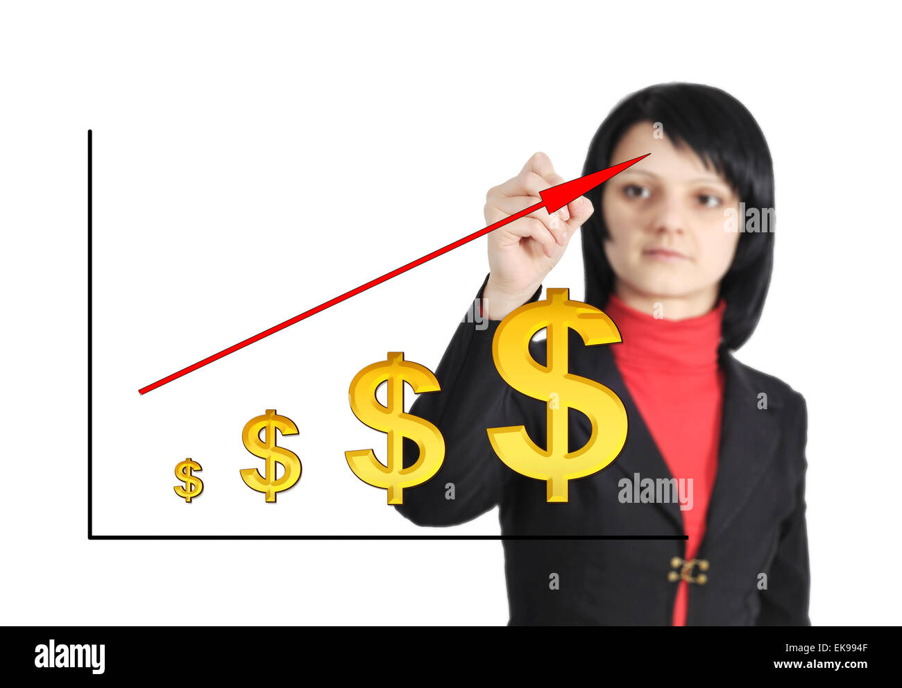 Woman walking in office Cut Out Stock Images & Pictures - Alamy