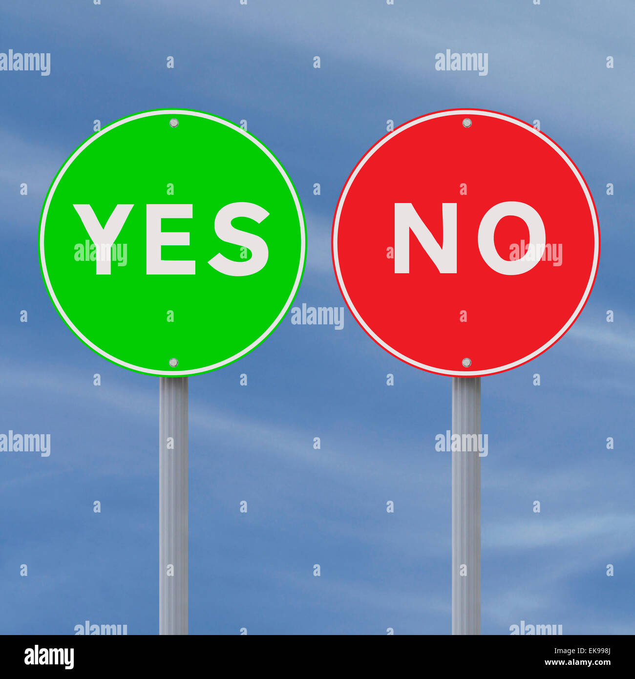 Red yes no hi-res stock photography and images - Alamy