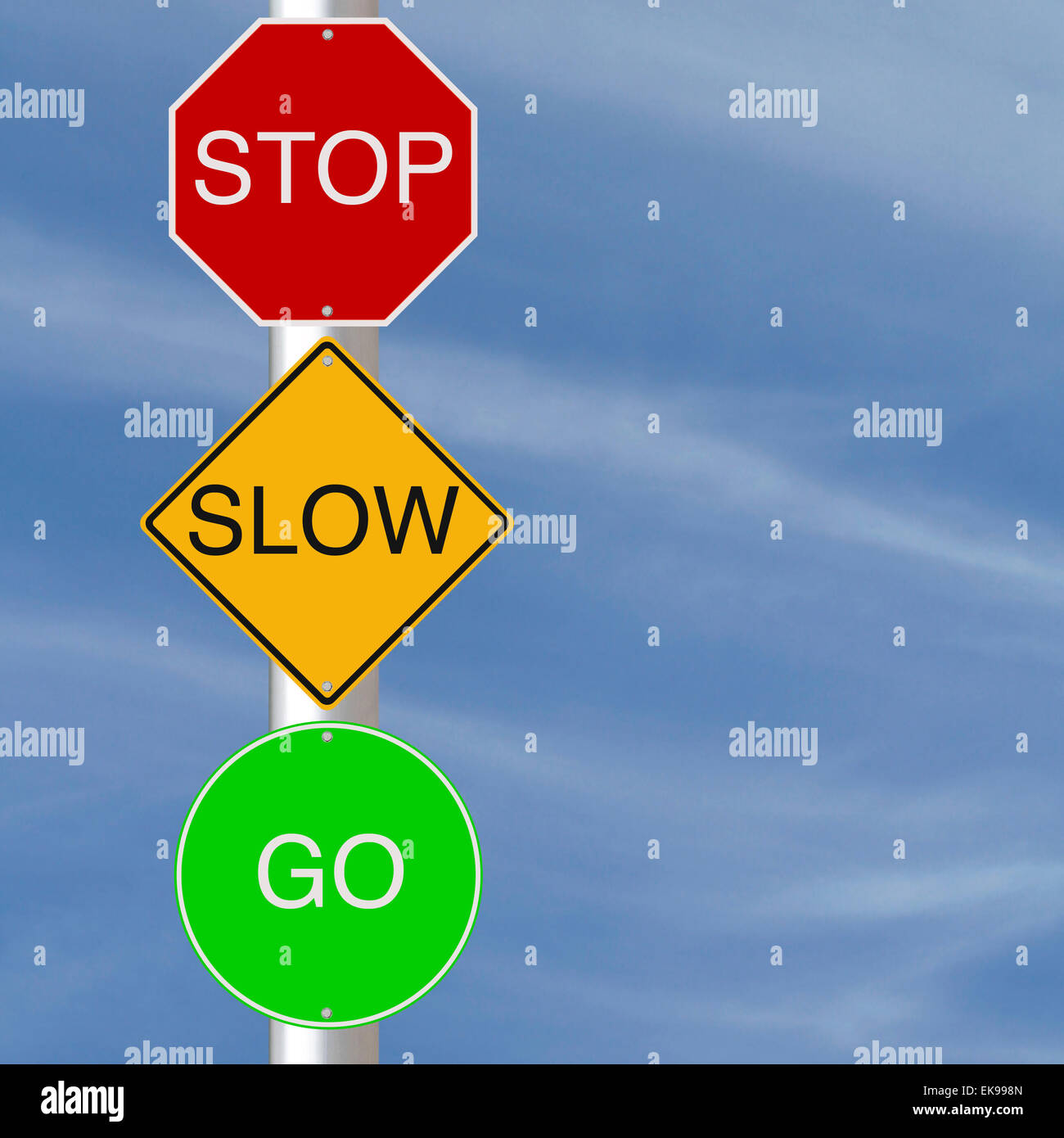 Go slow sign hi-res stock photography and images - Alamy