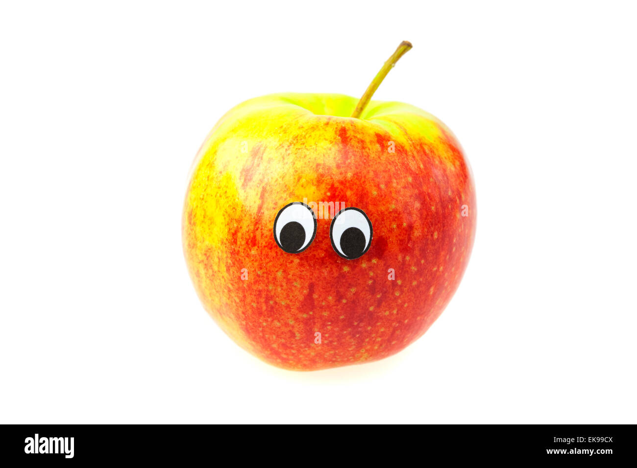 apples with eyes and faces isolated on white Stock Photo - Alamy