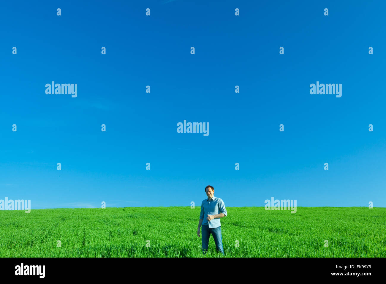 man in the field Stock Photo - Alamy