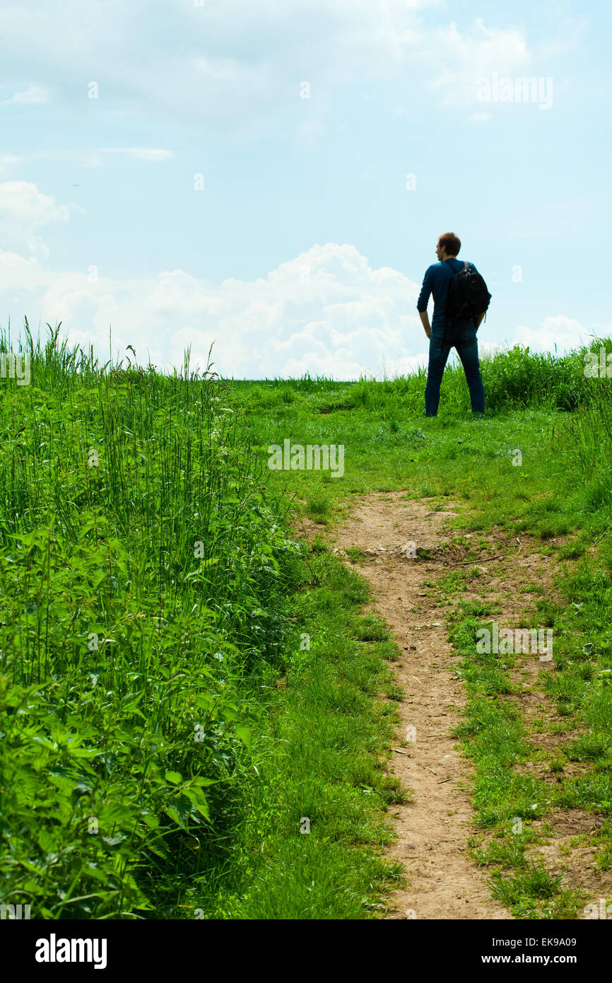 man in the field Stock Photo - Alamy