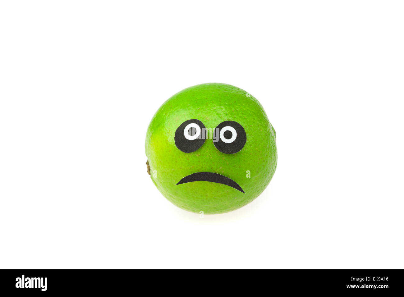 lime with eyes and faces isolated on white Stock Photo - Alamy