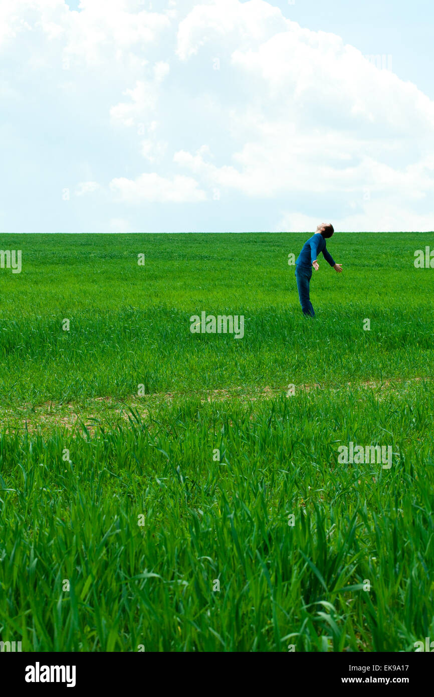 man in the field Stock Photo - Alamy