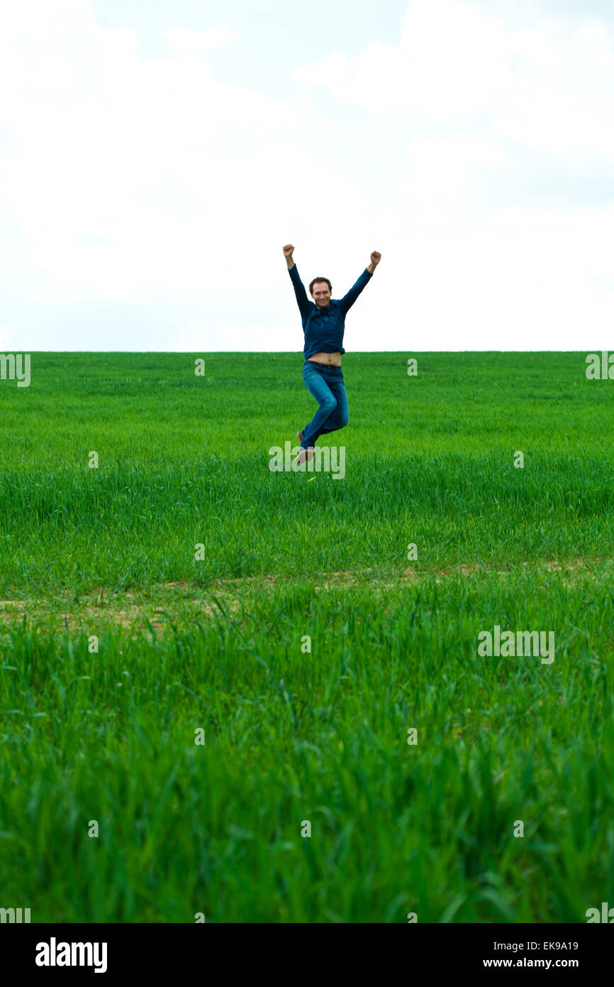 man in the field Stock Photo - Alamy