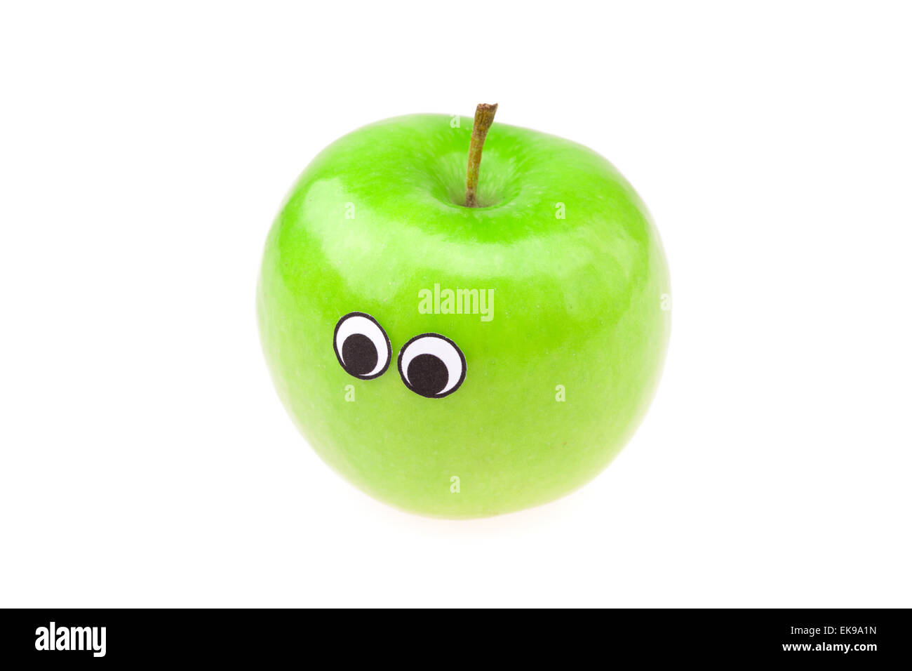 apples with eyes and faces isolated on white Stock Photo - Alamy