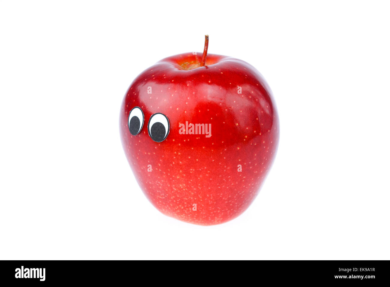 apples with eyes and faces isolated on white Stock Photo - Alamy