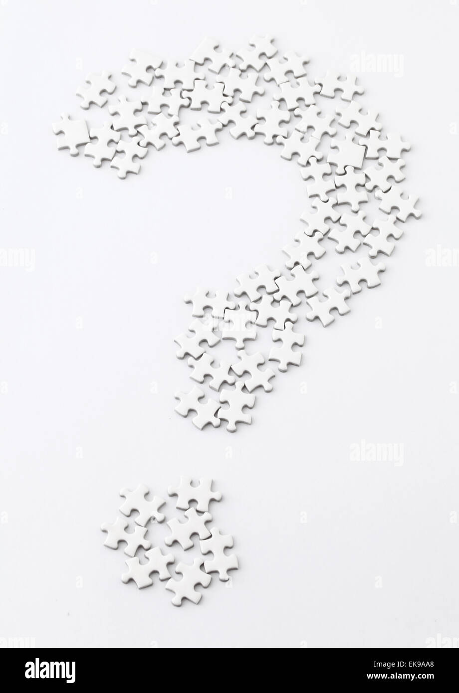 question mark made by puzzle Stock Photo - Alamy