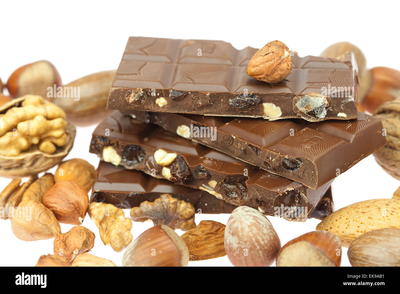 Chocolate bar with nuts hi-res stock photography and images - Alamy