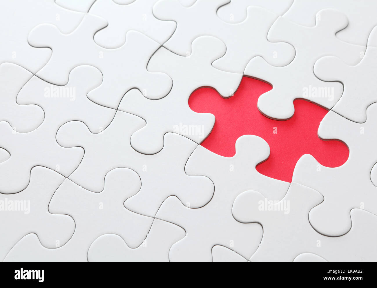 Piece missing from jigsaw puzzle Stock Photo - Alamy
