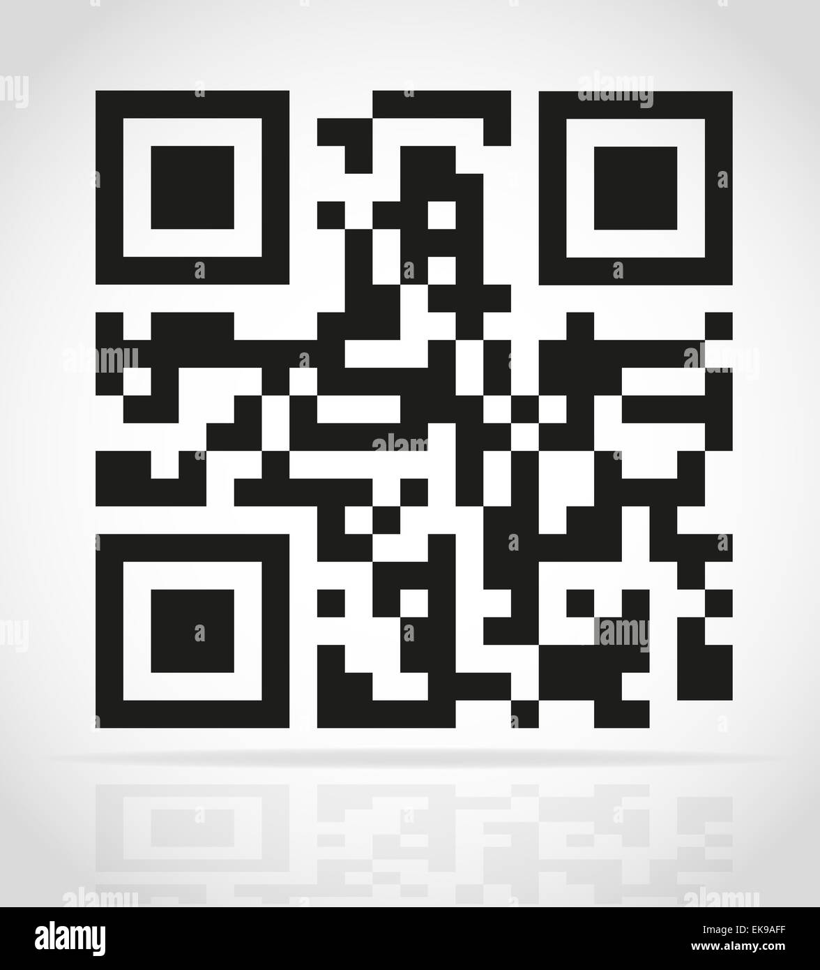 qr code illustration isolated on white background Stock Photo - Alamy