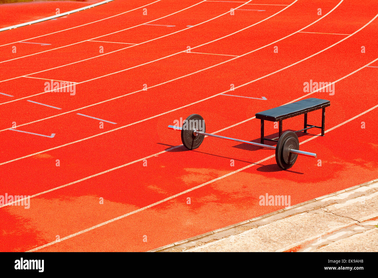 running track and rod Stock Photo - Alamy