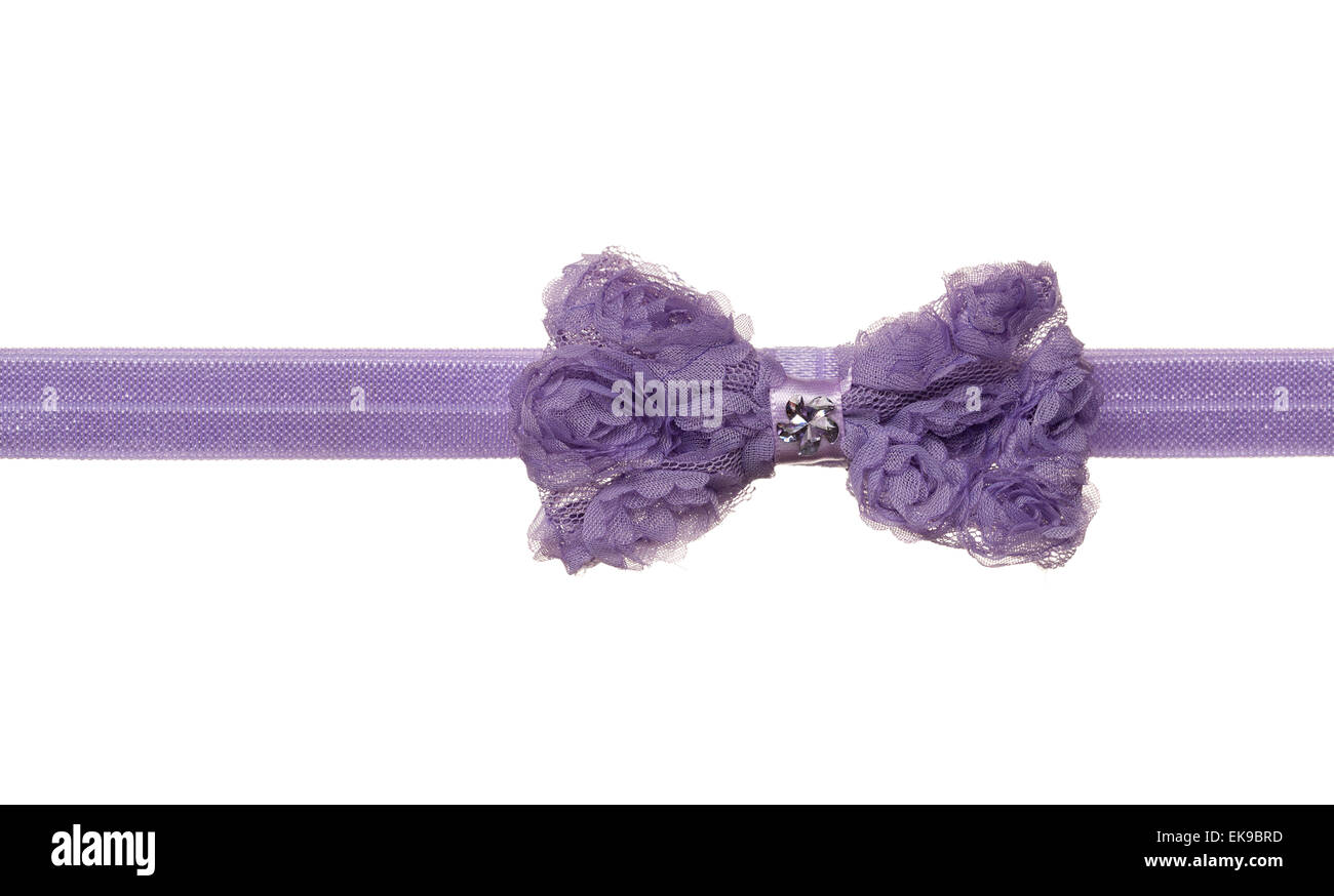 Violet ribbon bow isolated on white background Stock Photo - Alamy