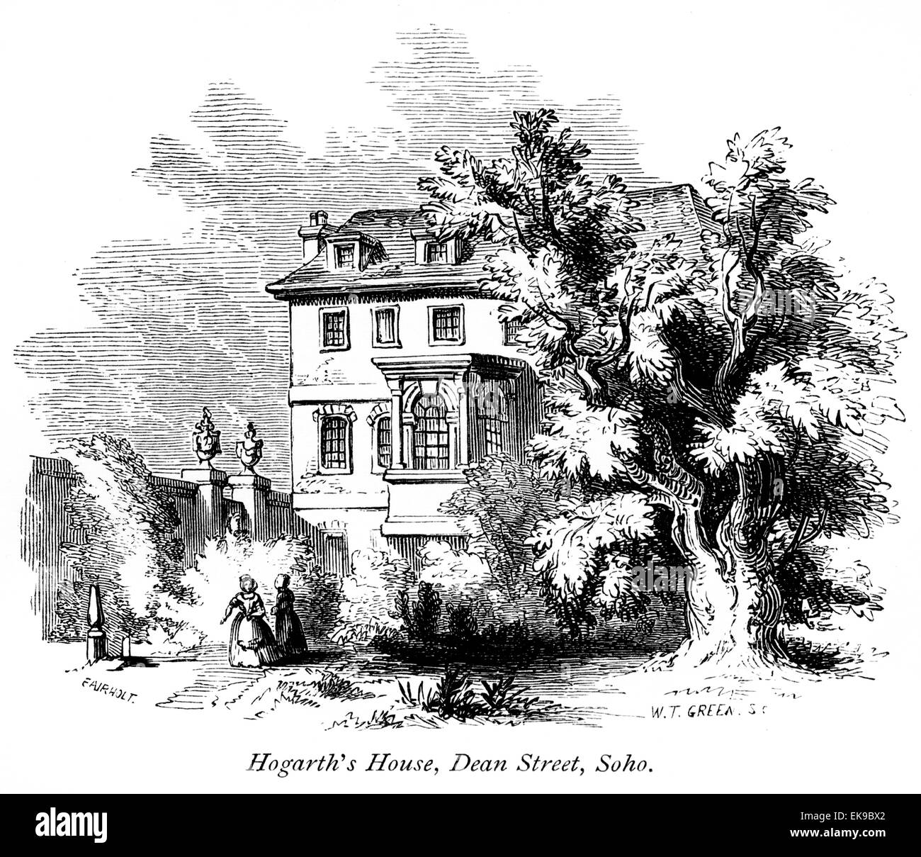 Engraving high street in Cut Out Stock Images & Pictures - Alamy