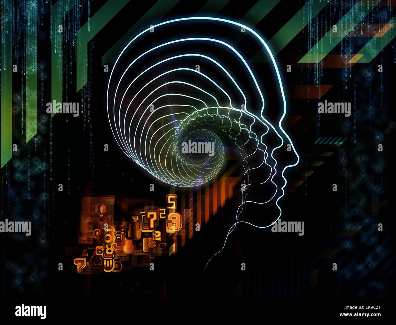 Visualization of Human Technology Stock Photo - Alamy