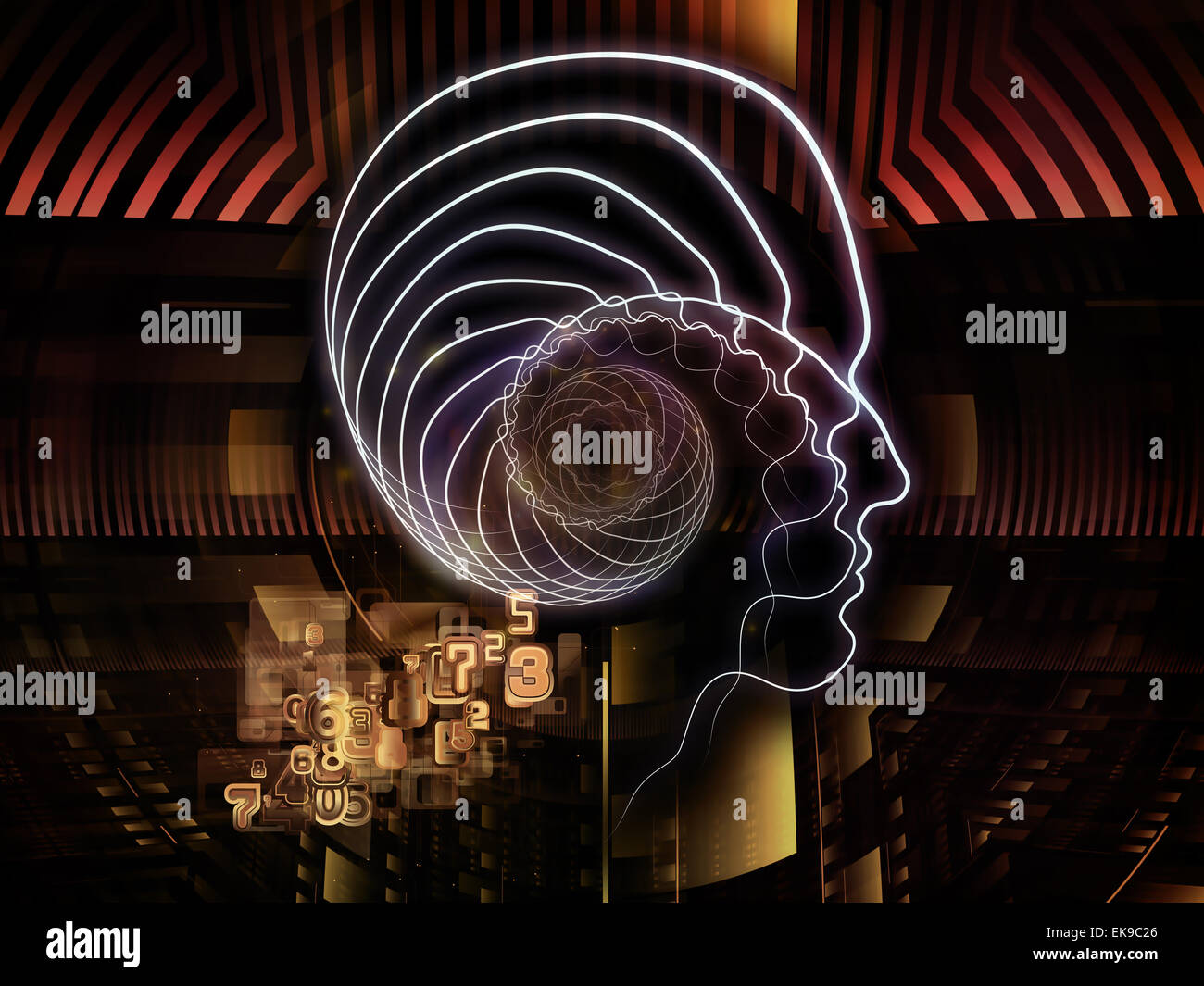 Virtualization of Human Technology Stock Photo - Alamy