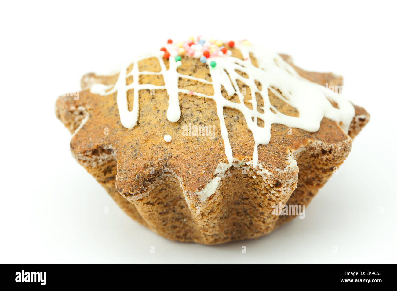 cake with icing and pills isolated on white Stock Photo - Alamy